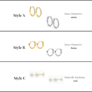 Gold Plated Earring Stack, Silver Earring Stack, Sterling Silver ...