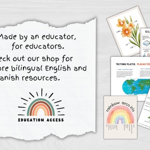 Spanish/english Printable Spring Vocabulary Flashcards, Montessori ...