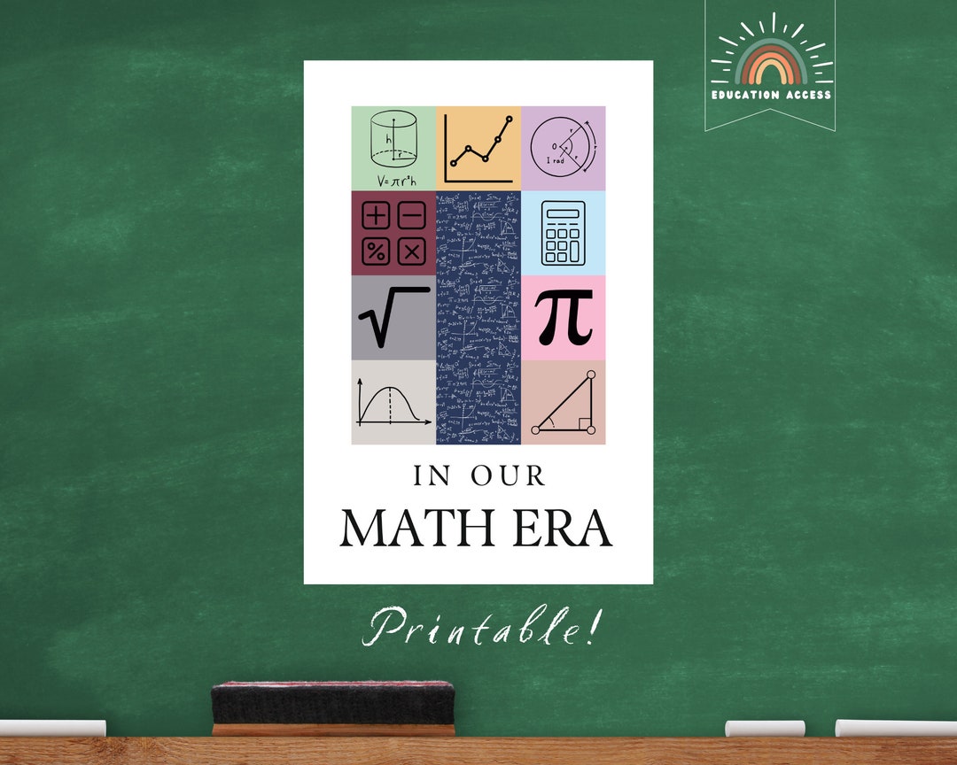 Taylor Swift Poster Gift for Mathteachers, Math Era Printable Wall Art ...