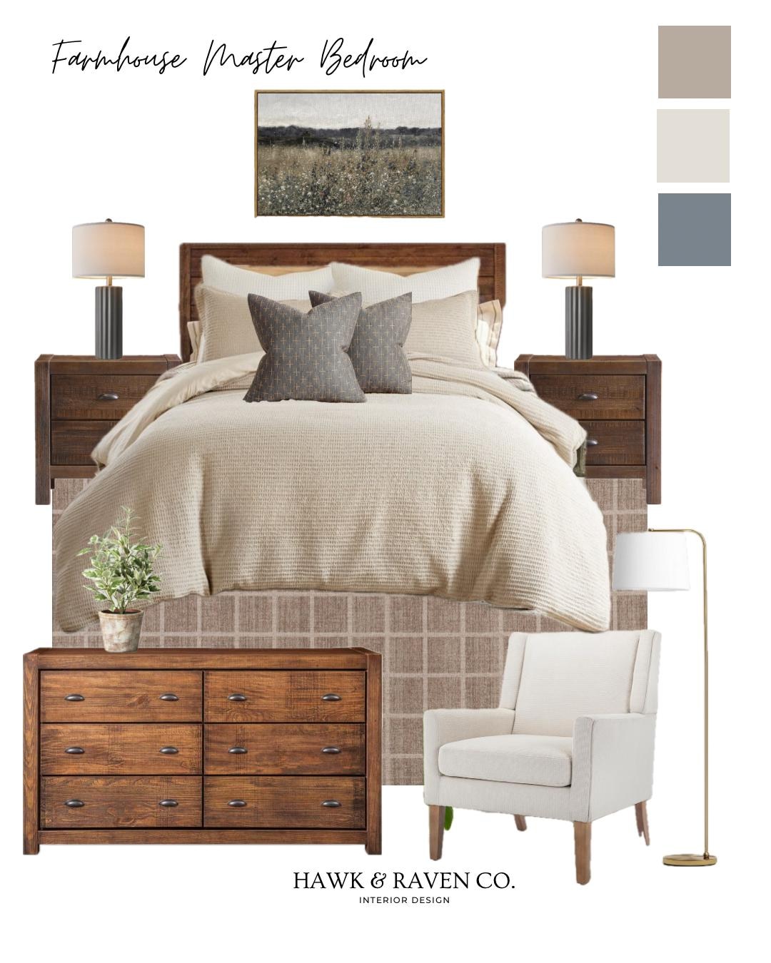 Dreamy Master Bedroom Design Mood Board - Instant Download - Etsy