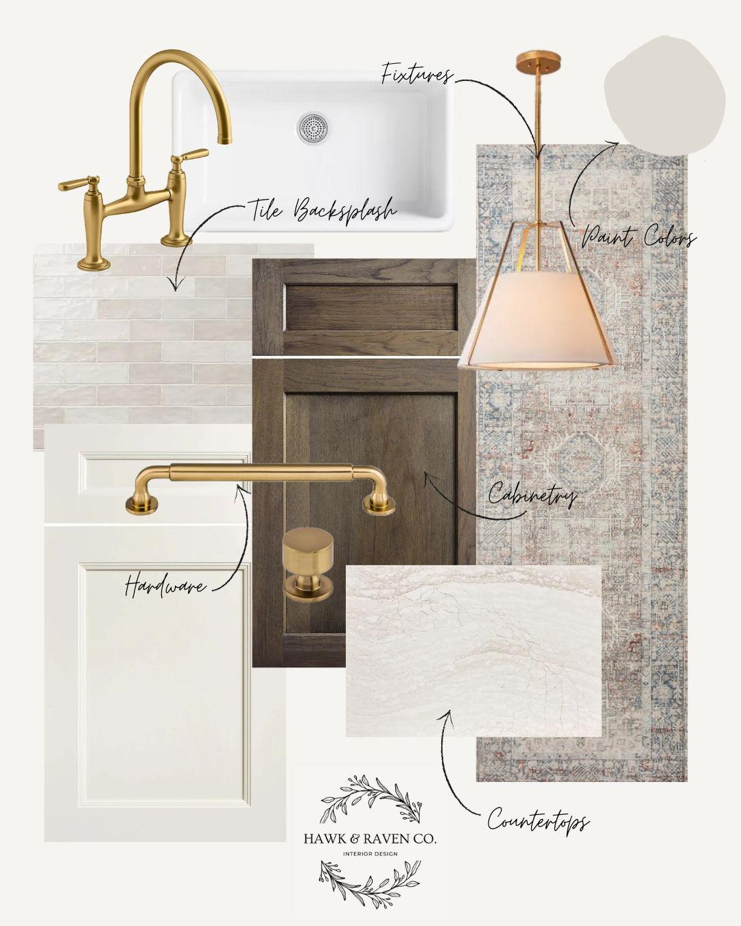 Neutral & Timeless Kitchen Mood Board – Modern Farmhouse|transitional Design Inspiration - Etsy