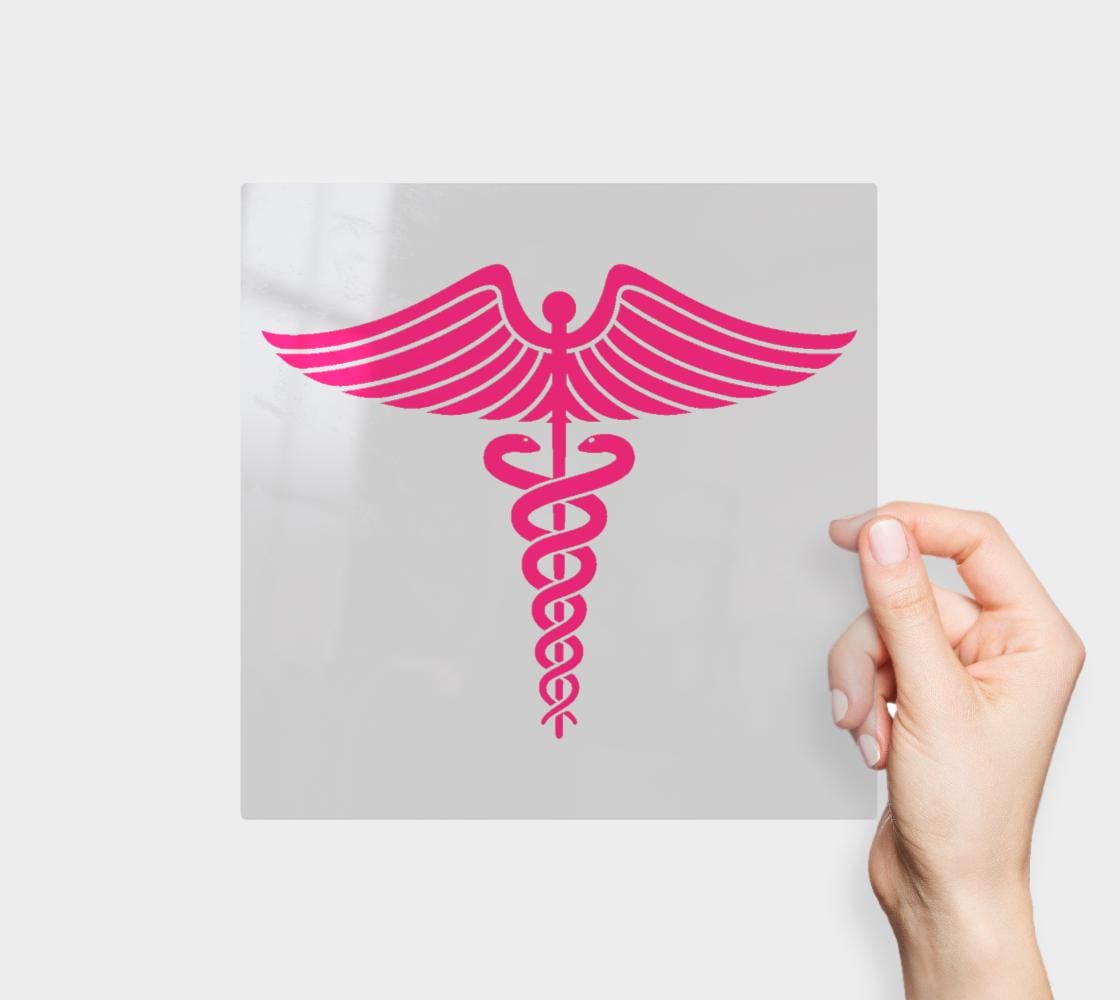 3 Sizes Medical Symbol PINK Decal for Nurses, Doctors or Anyone in the ...