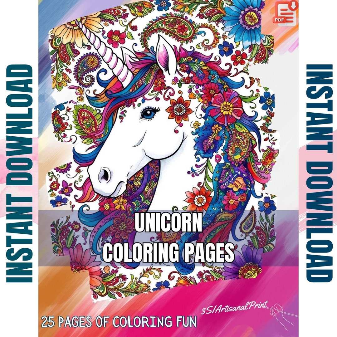 Unicorn Coloring Pages Printable | 25 Cozy Adult Coloring Pages ...