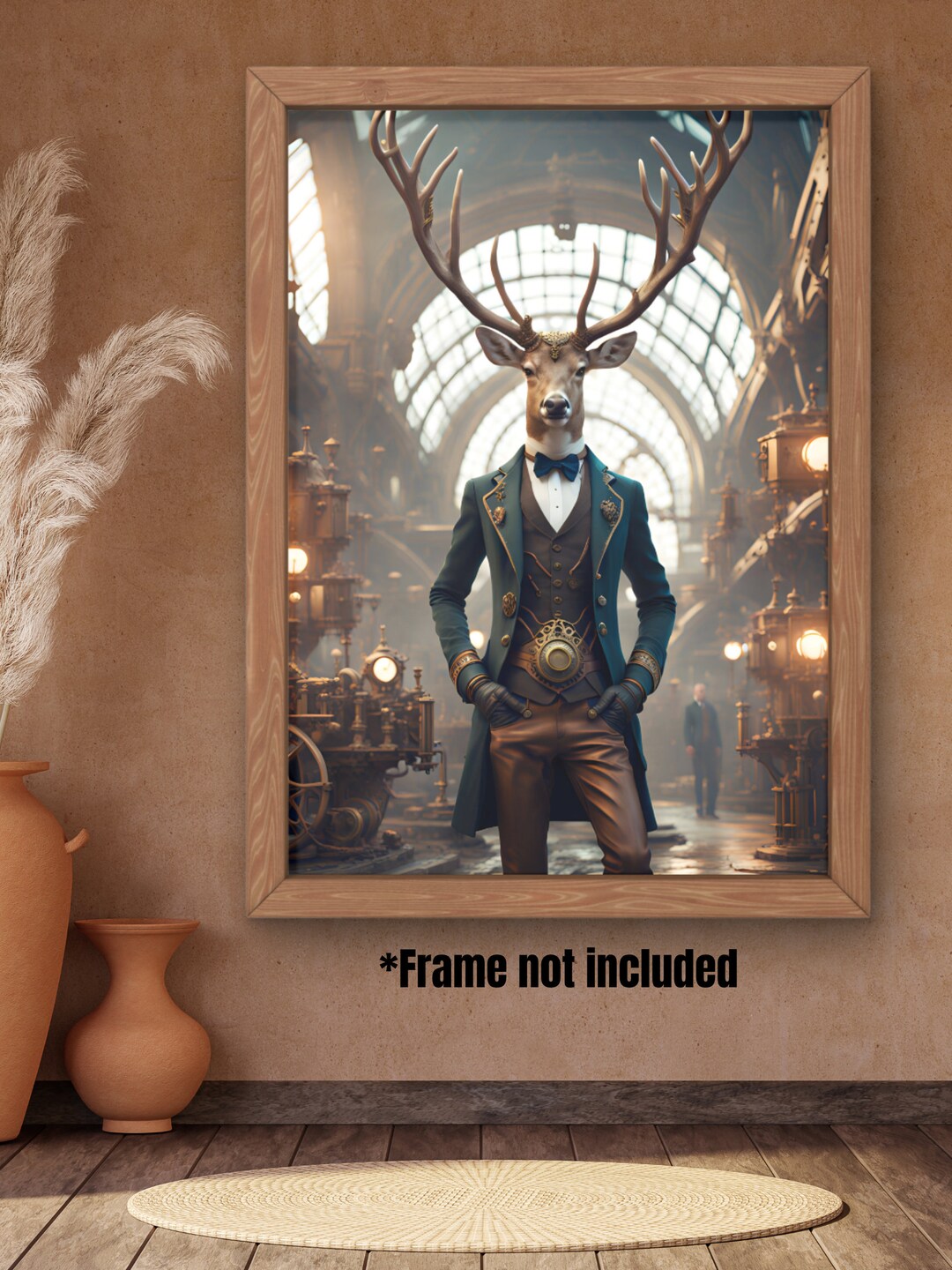 Furry Deer Wall Art Steampunk Art Furry Poster Art Print - Etsy