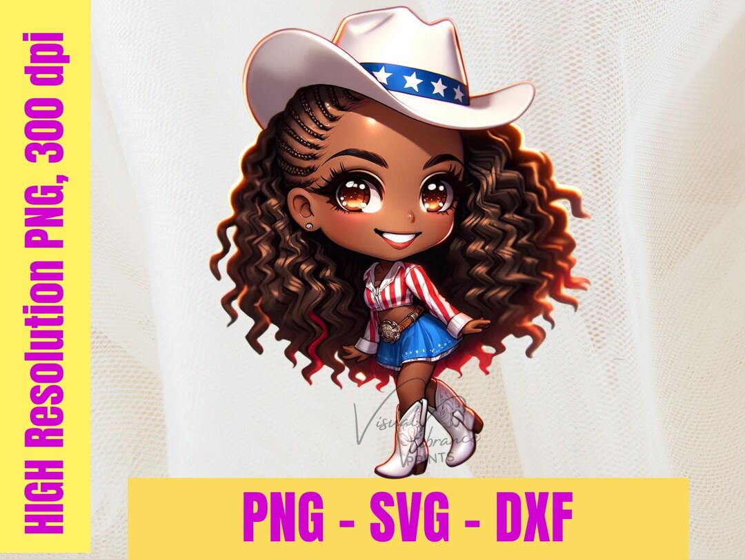 African American Cowgirl PNG, Coastal Cowgirl, SVG File, Sublimation ...