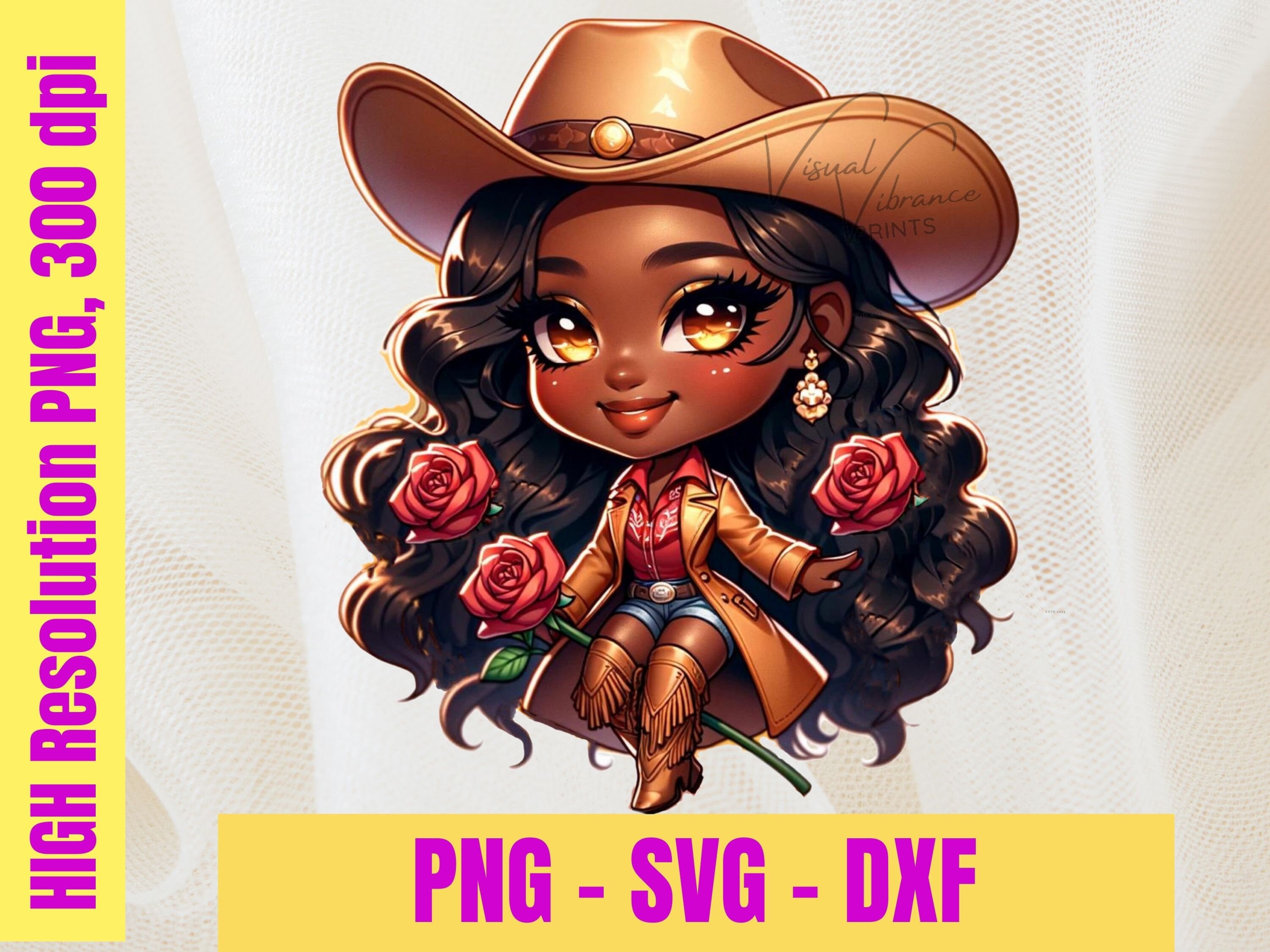 African American Cowgirl PNG, Coastal Cowgirl, SVG File, Sublimation ...