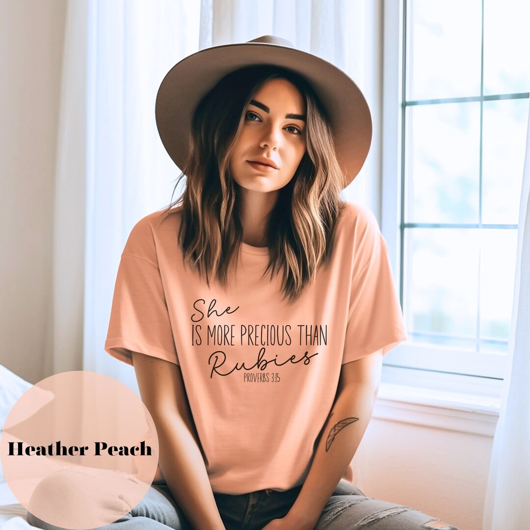 She Is More Precious Than Rubies Womens Christian Shirt Etsy