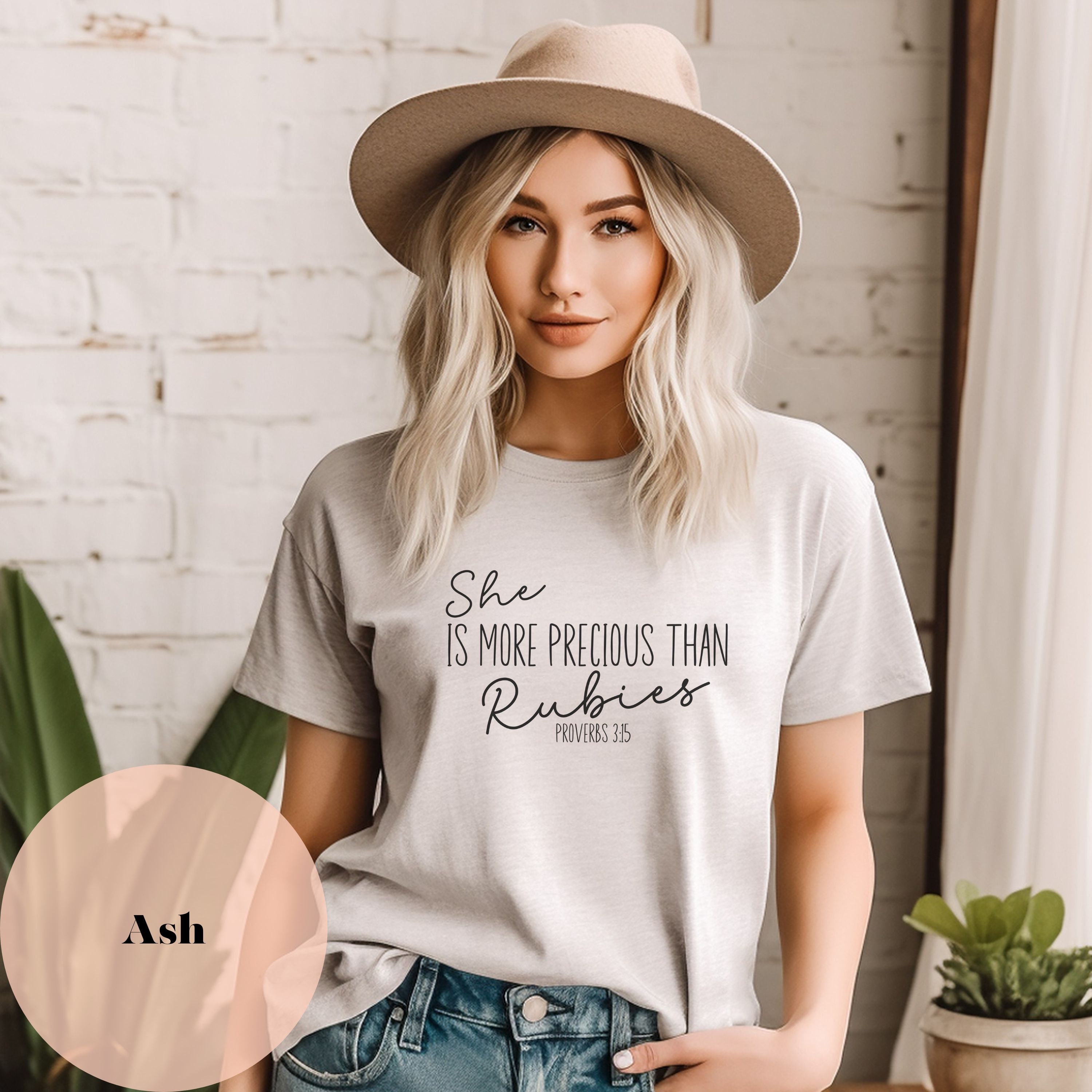 She Is More Precious Than Rubies Womens Christian Shirt Etsy