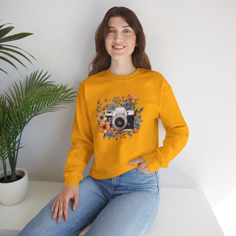 Photographer Floral Camera Designs Embroidery Print Heavy Blend ...