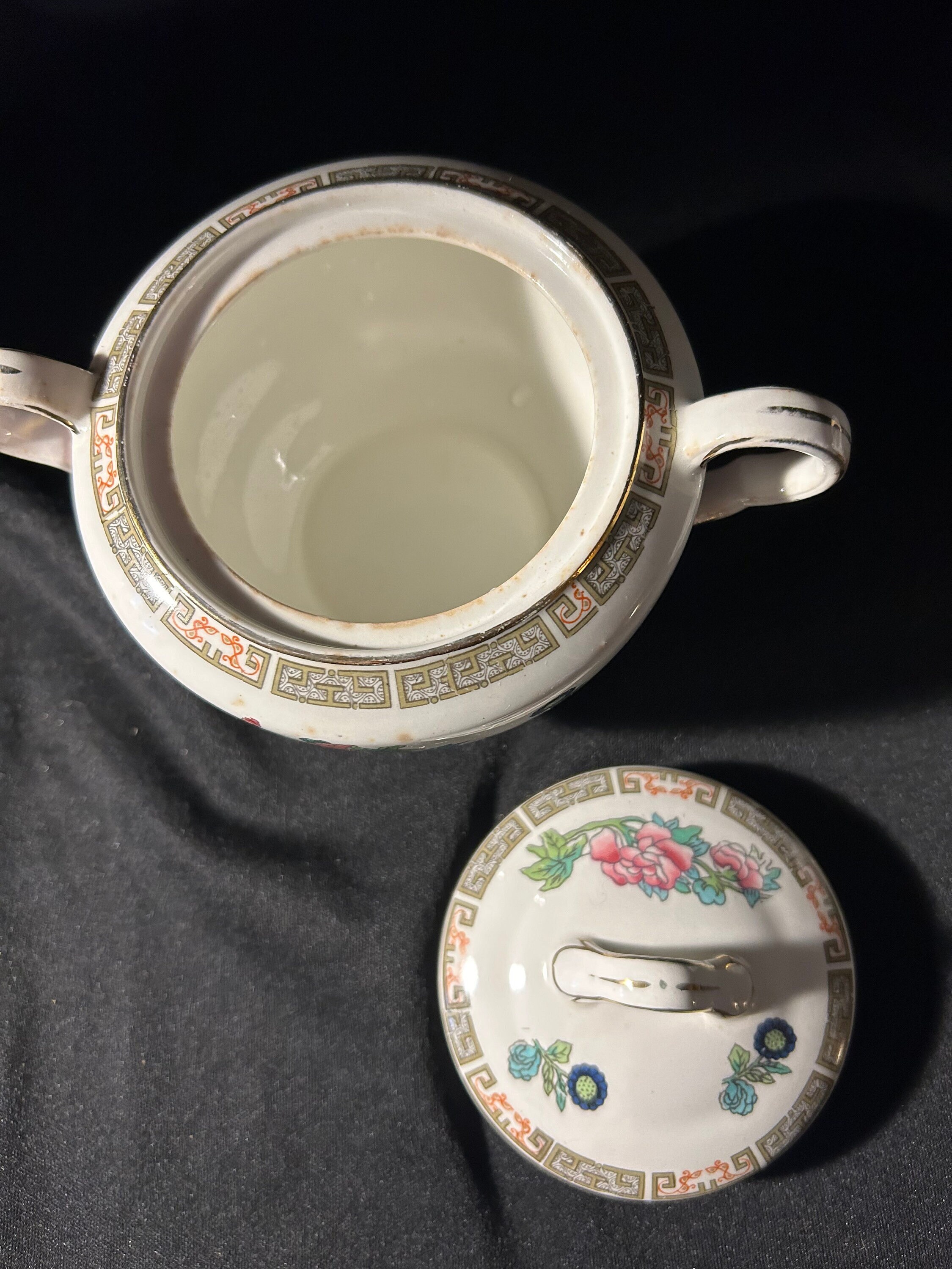Vintage John Maddock and Sons Indian Tree Cream and Sugar, English - Etsy