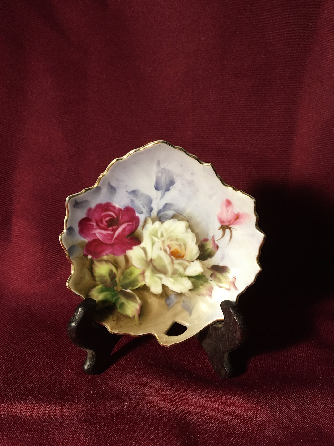 Vintage Trinket~lefton China 20334 Rose Dish Hand Painted China - Etsy