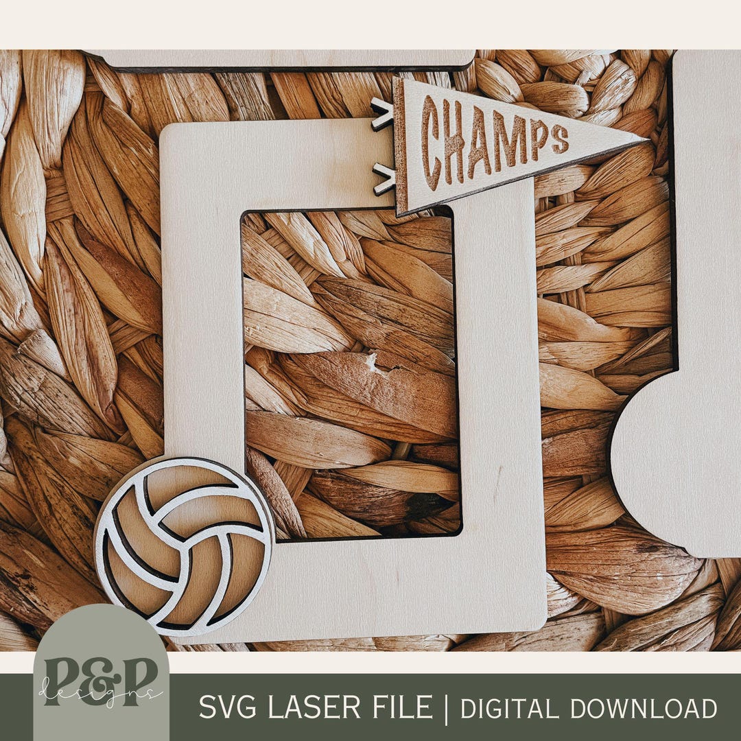 Volleyball Frame SVG File | Fridge Magnet Digital Download | Laser File ...