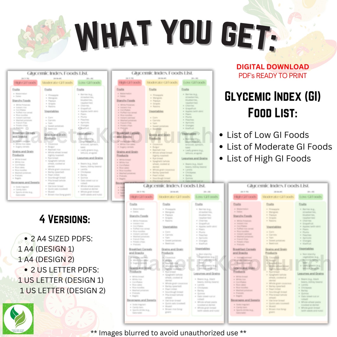 Diabetes Low Glycemic Index Food List, High Gi Foods List, Low Gi List ...