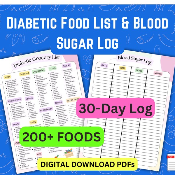 Printable Diabetic Log Books - Etsy