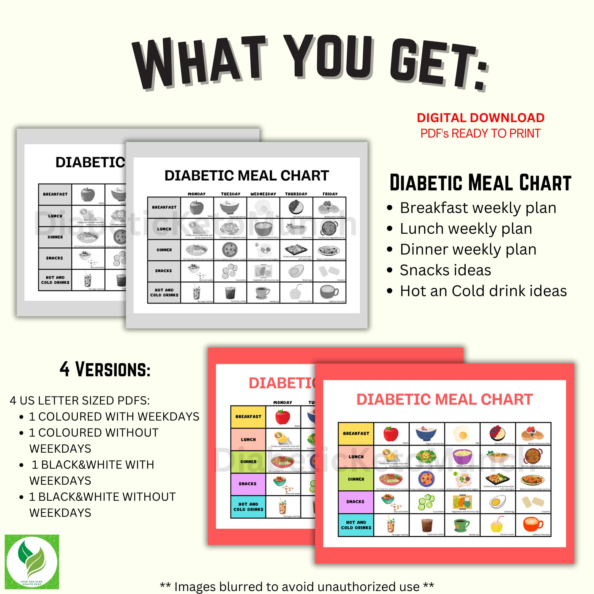 Diabetic Meal Chart Plan, Diabetic Meal Planning, Diabetes Meal Plan ...