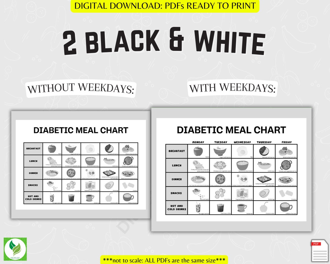 Diabetic Meal Chart Plan Diabetic Meal Planning Diabetes Meal Plan and ...