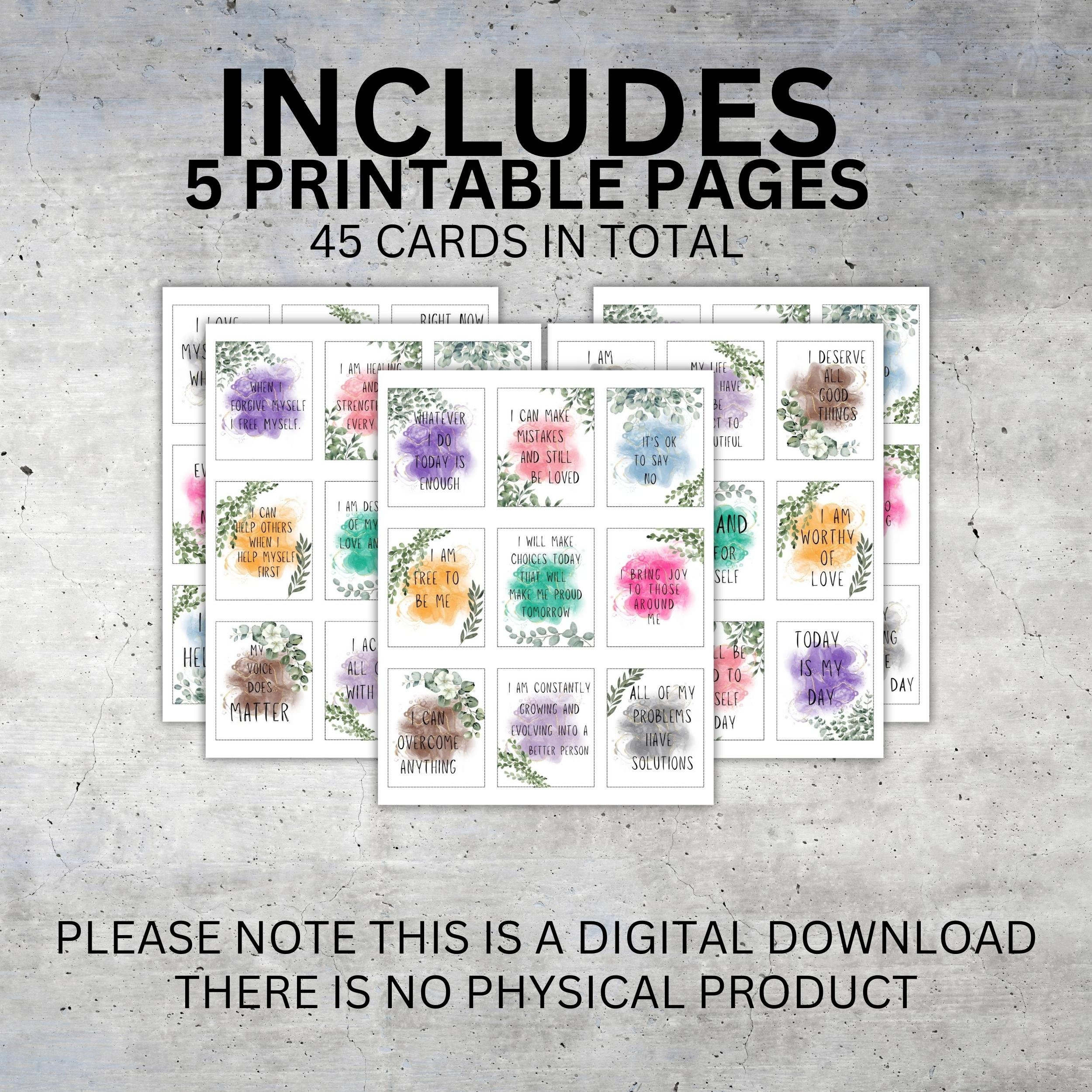 32 Printable Positive Affirmation Cards PDF Positive Quotes Printable ...