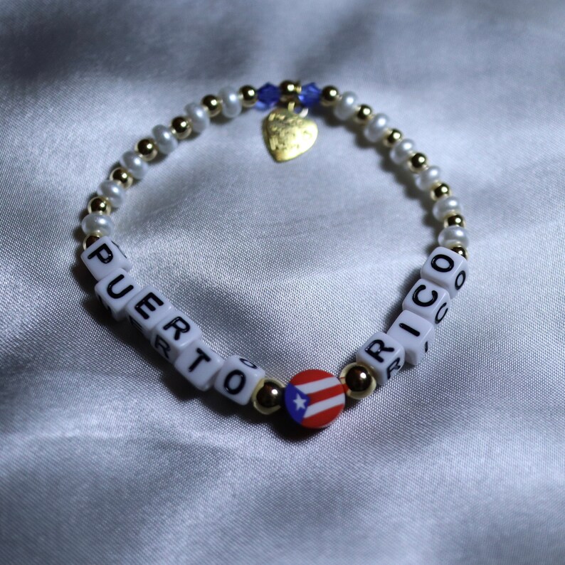 Puerto Rico Beaded Bracelet, Boricua, Puertorriqueño/a, Jewelry, Best ...