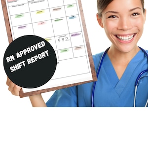 Shift Report for Nurses, SBAR Shift Sheet Digital Download for Documenting, RN, LVN, New Grad ...