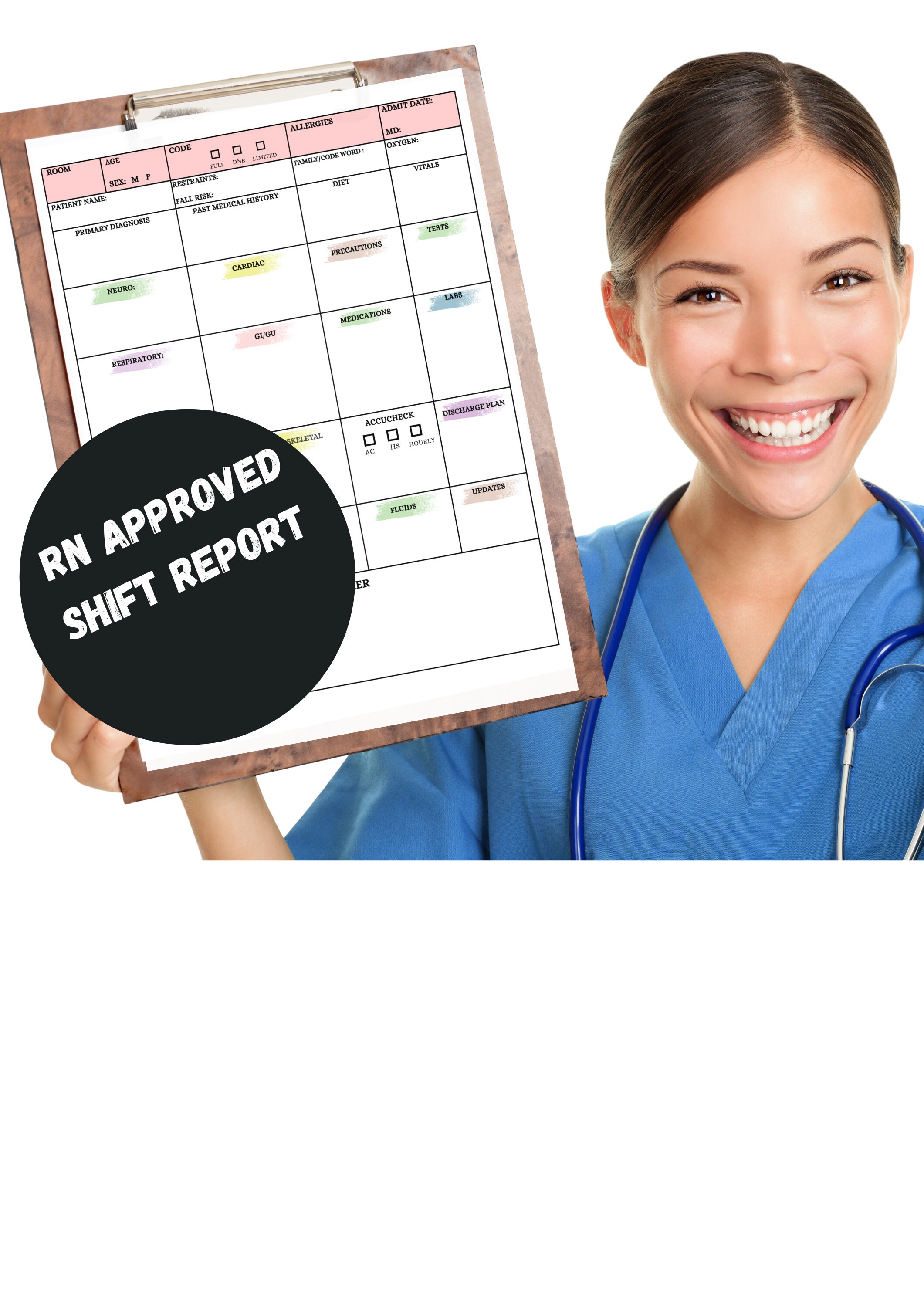 Shift Report for Nurses, SBAR Shift Sheet Digital Download for ...