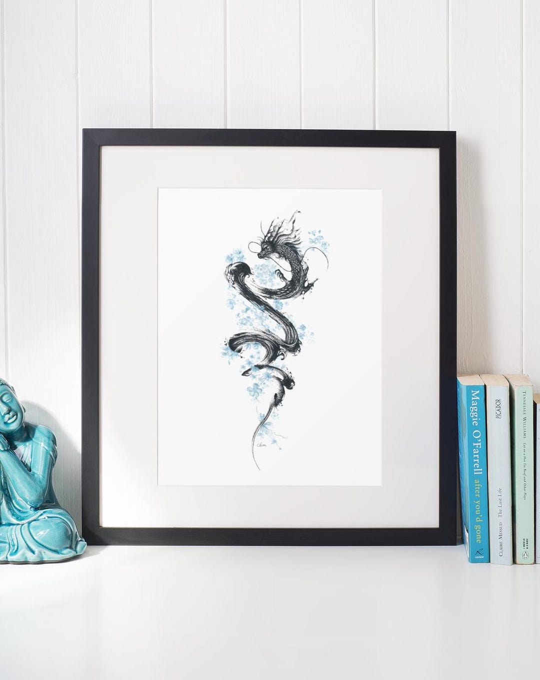 Asian / Chinese Dragon Artwork, Lunar New Year, A5 Mixed Media Art ...