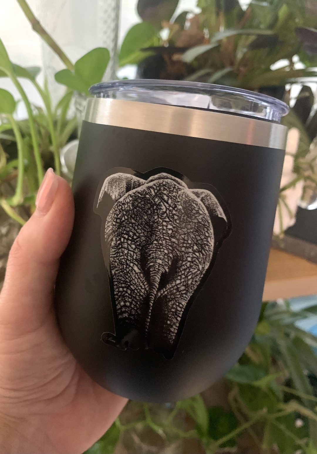 Elephant Sticker, Cute Ellie Bum Vinyl Sticker, Waterproof, Glossy ...