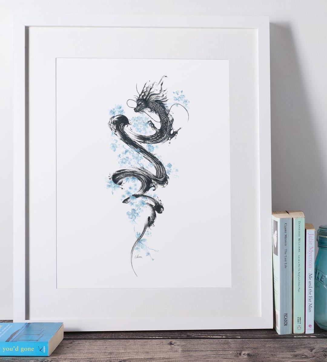 Asian/chinese Dragon Artwork, Lunar New Year, A4 Tairn Dragon Art Print ...