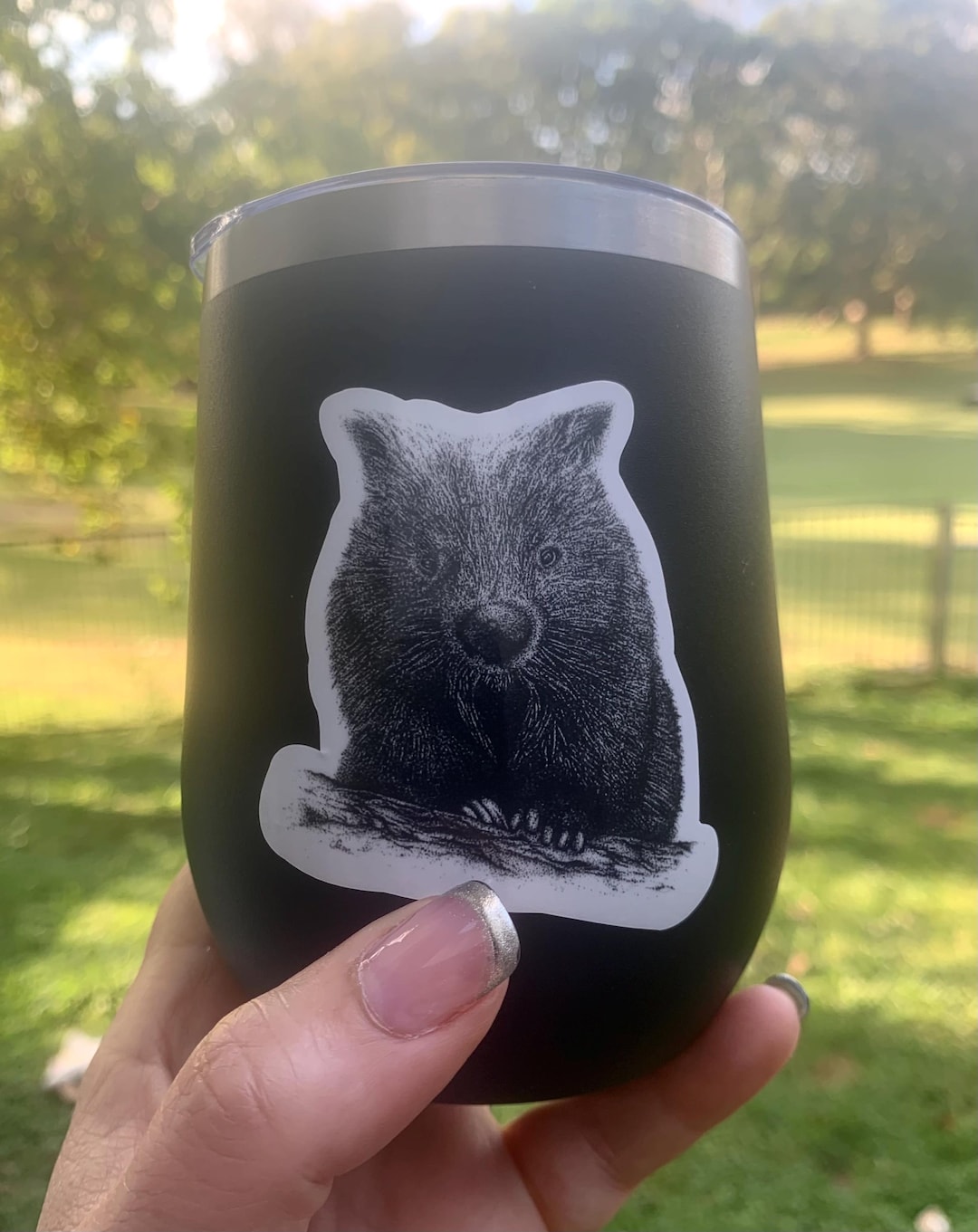 Wombat Sticker, Cute and Cuddly Vinyl Sticker, Waterproof, Glossy ...