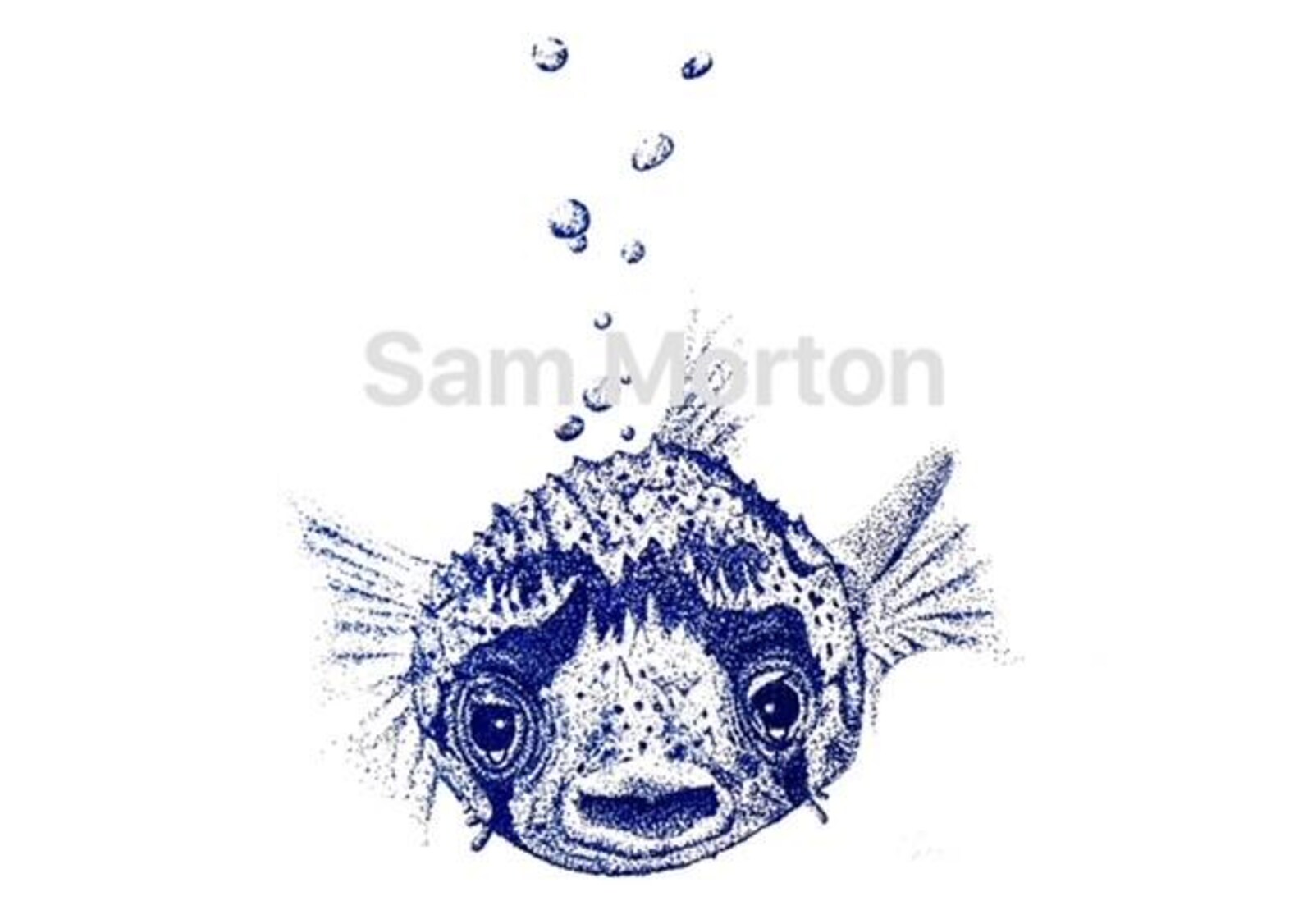 Fish Sticker, Puffer Fish Vinyl Sticker, Waterproof Glossy Blowfish ...
