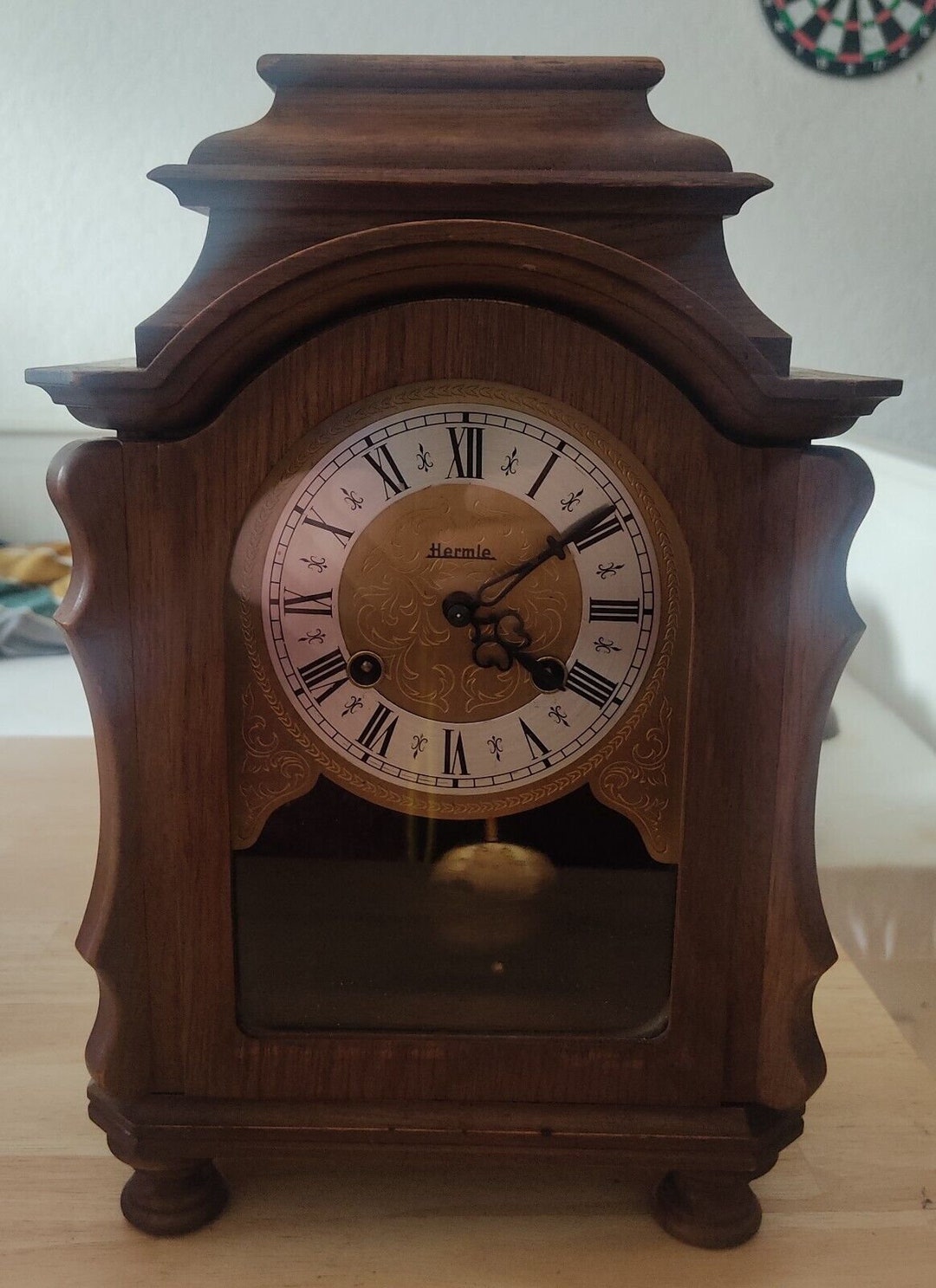 Hermle TABLE CLOCK Mantel Clock 8 Day Wooden Clock Antique - Etsy