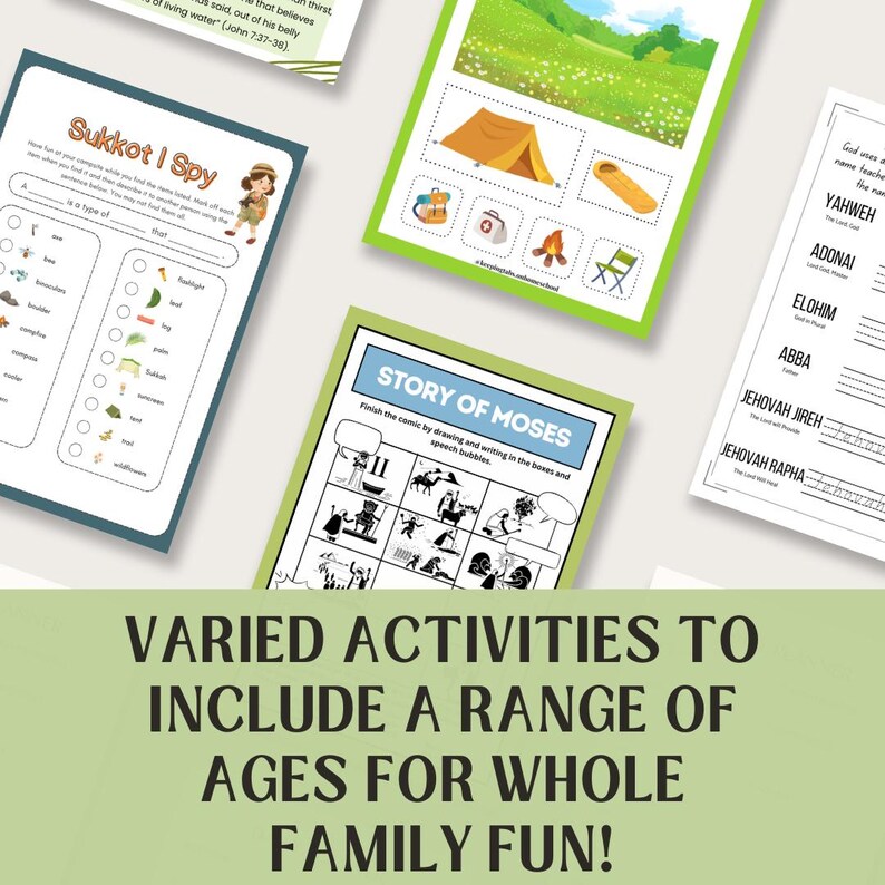 Sukkot Activity Pack: Christian Family Study Guide (digital Download ...