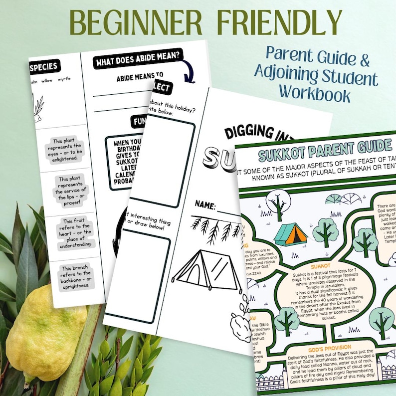 Sukkot Activity Pack: Christian Family Study Guide (digital Download ...