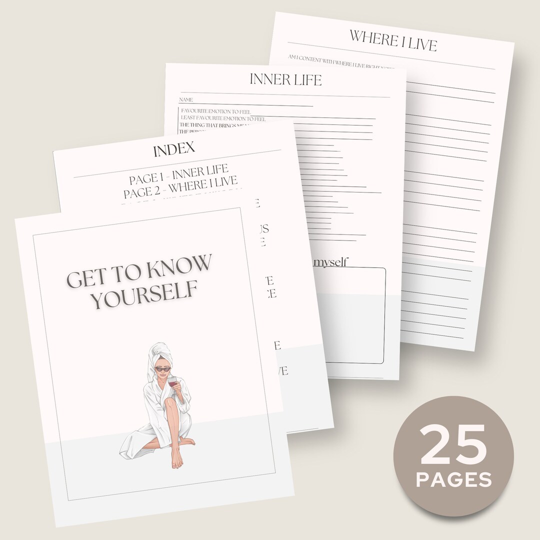 Printable Get to Know Yourself Journal Self-discovery & Personal Growth ...