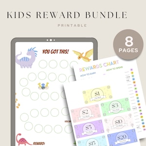 Printable Kids Reward Chart Bundle: Encourage Good Behavior & - Etsy