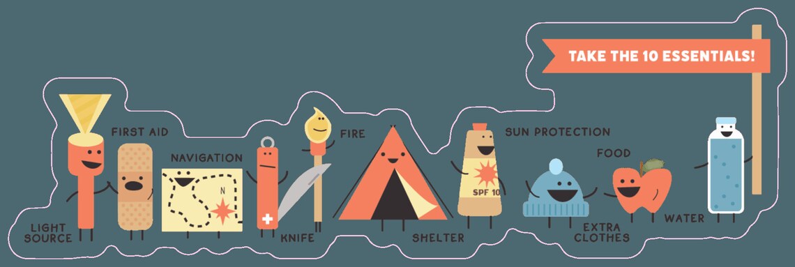 The 10 Essentials Sticker - Perfect for Camping, Hiking & Outdoor ...