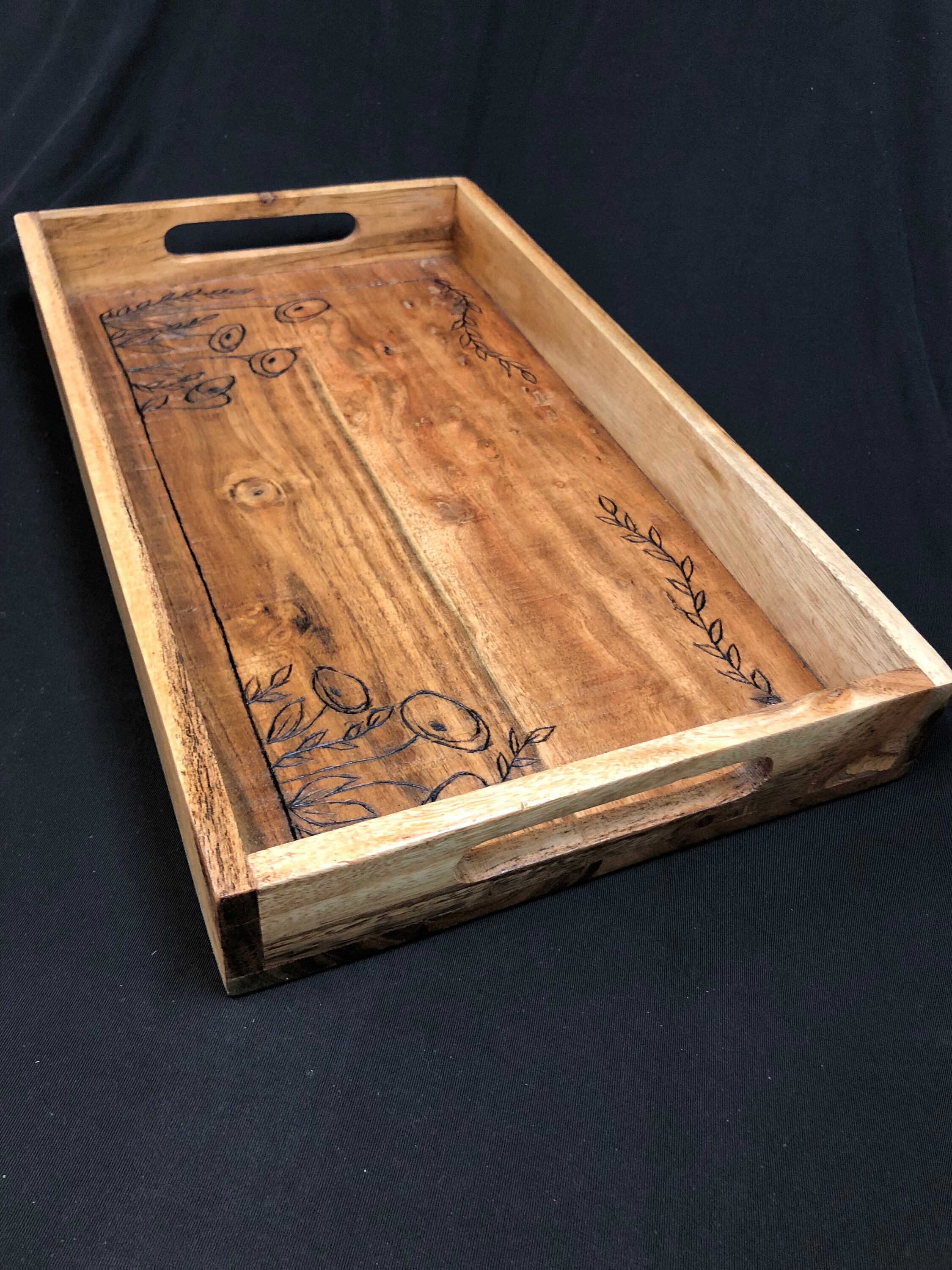 Poppy Serving Tray, Tea or Coffee Service, Entertaining Tray, Breakfast ...