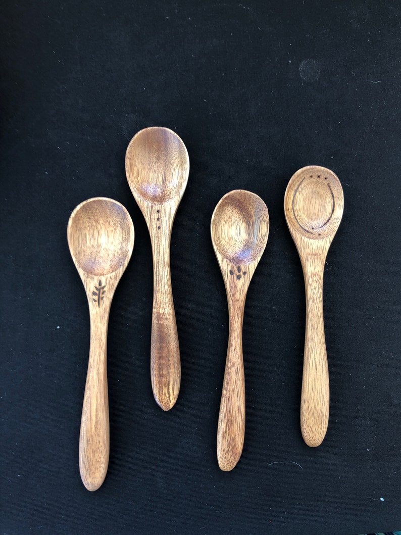 Wood Burned Tea Spoons - Etsy