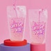Lets Go Party Drink Pouches, Pink, Barbie Party, Juice Pouches, Come on ...