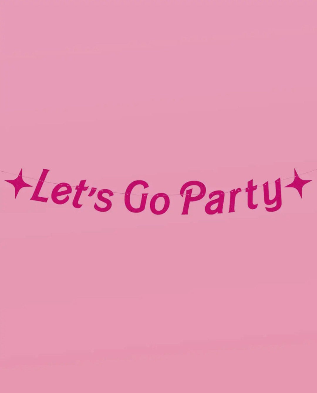 Lets Go Party Banner, Pink, Barbie Party, Come on Barbie, Pink Sparkle ...
