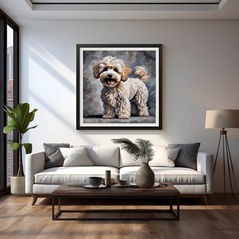 Maltipoo Artwork, Animal Lover Instant Digital Download Wall Art, Pet ...