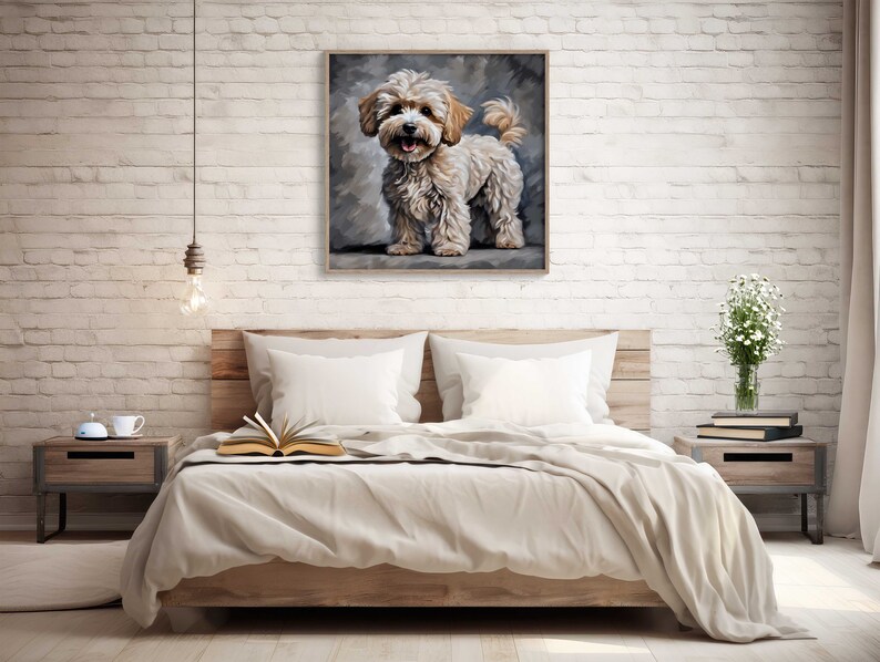 Maltipoo Artwork, Animal Lover Instant Digital Download Wall Art, Pet ...