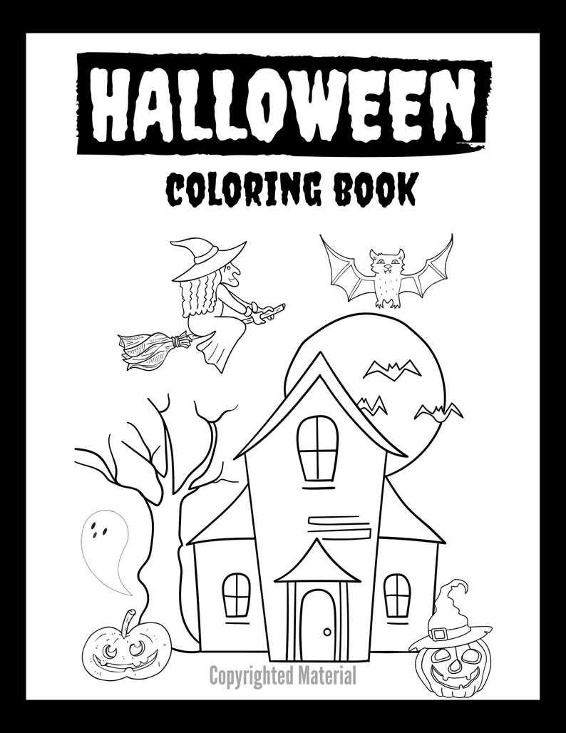 Happy Halloween Coloring Book and Activity Pages for Children Ages 8 ...