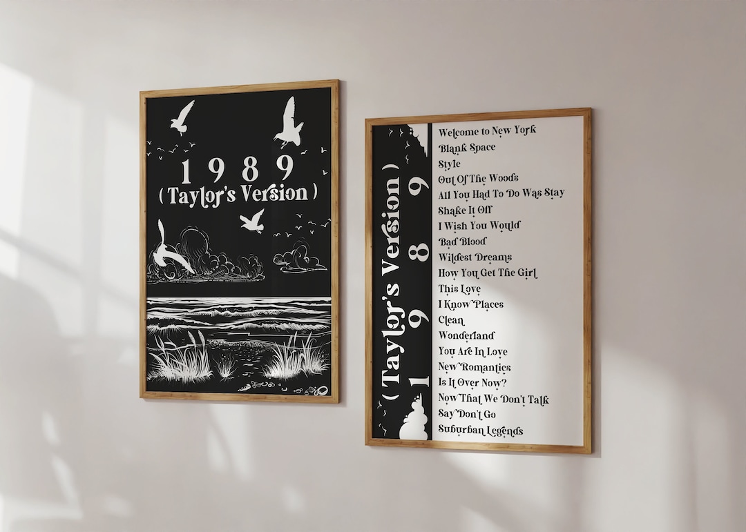1989 taylor's Version Tracklist Set of 2 Digital Download Taylor Swift Lyrics 1989 taylor's ...