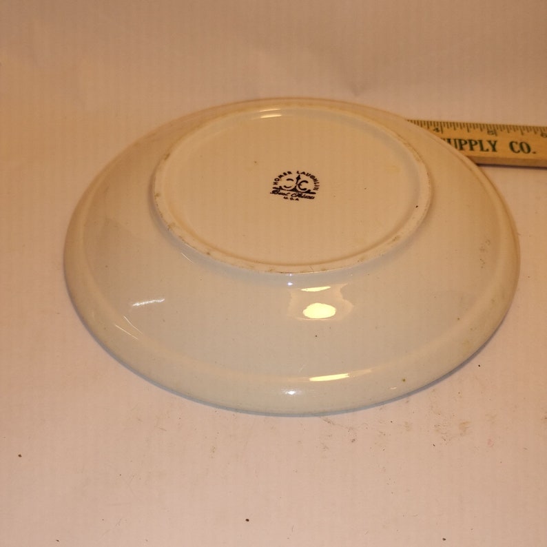 Vintage Homer Laughlin 2C Ceramic Dinner Plates With Triangle Pattern ...