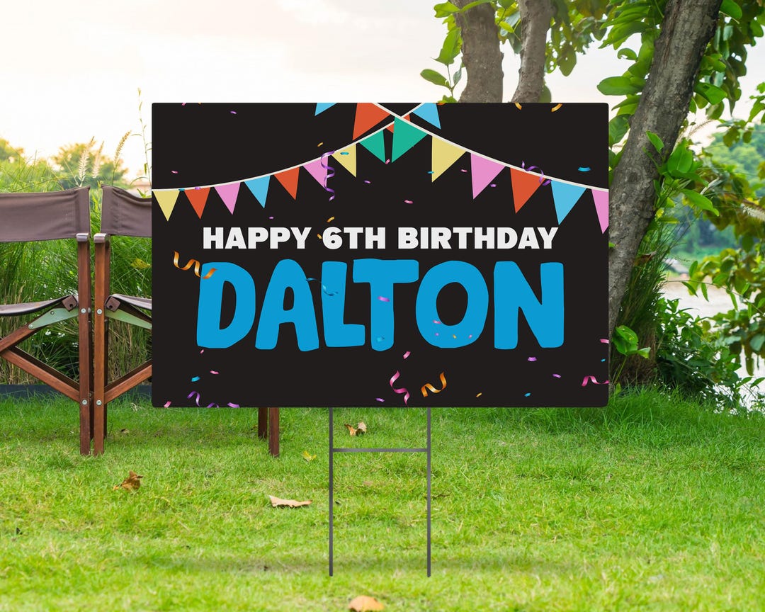 Custom Birthday Yard Sign: Personalized Outdoor Party Decoration - Etsy
