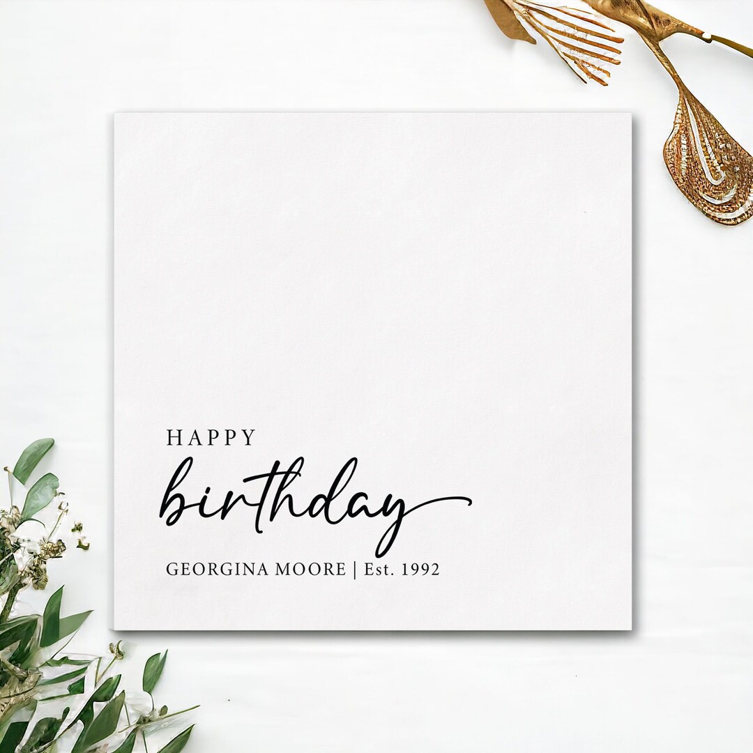 Personalized Birthday Napkins, Birthday Napkins, Party Napkins ...