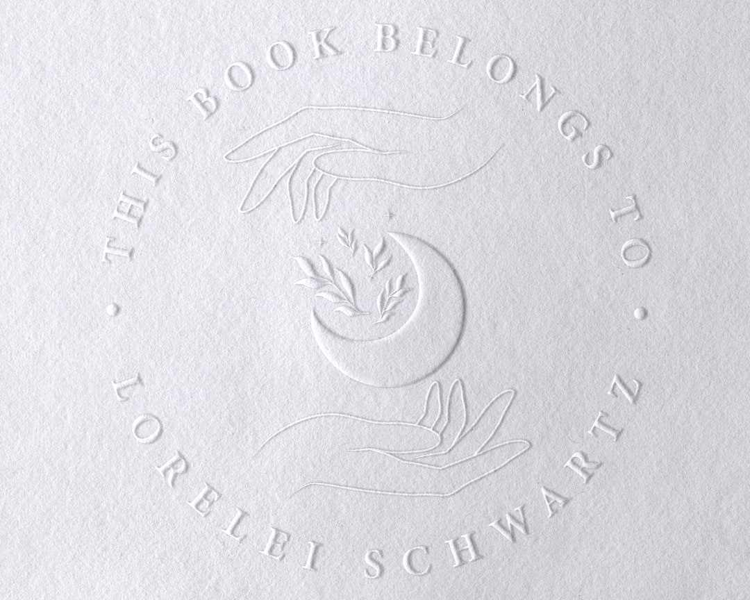 Skeleton, Flowers, Books, Sunflowers Custom Book Embosser Personalized ...