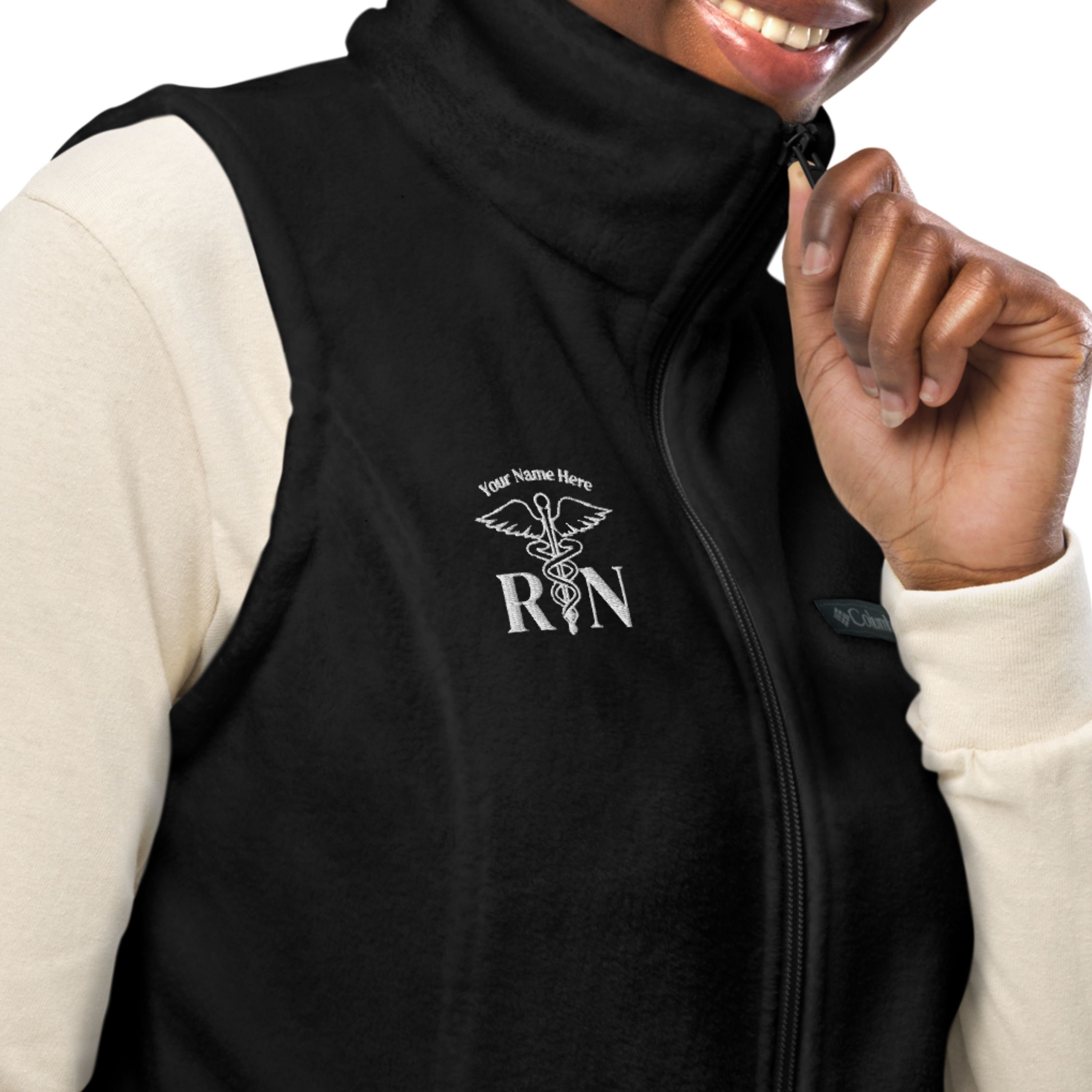 Personalized RN Vest Nurse Gift Personalized Nurse Fleece Vest Nurse ...