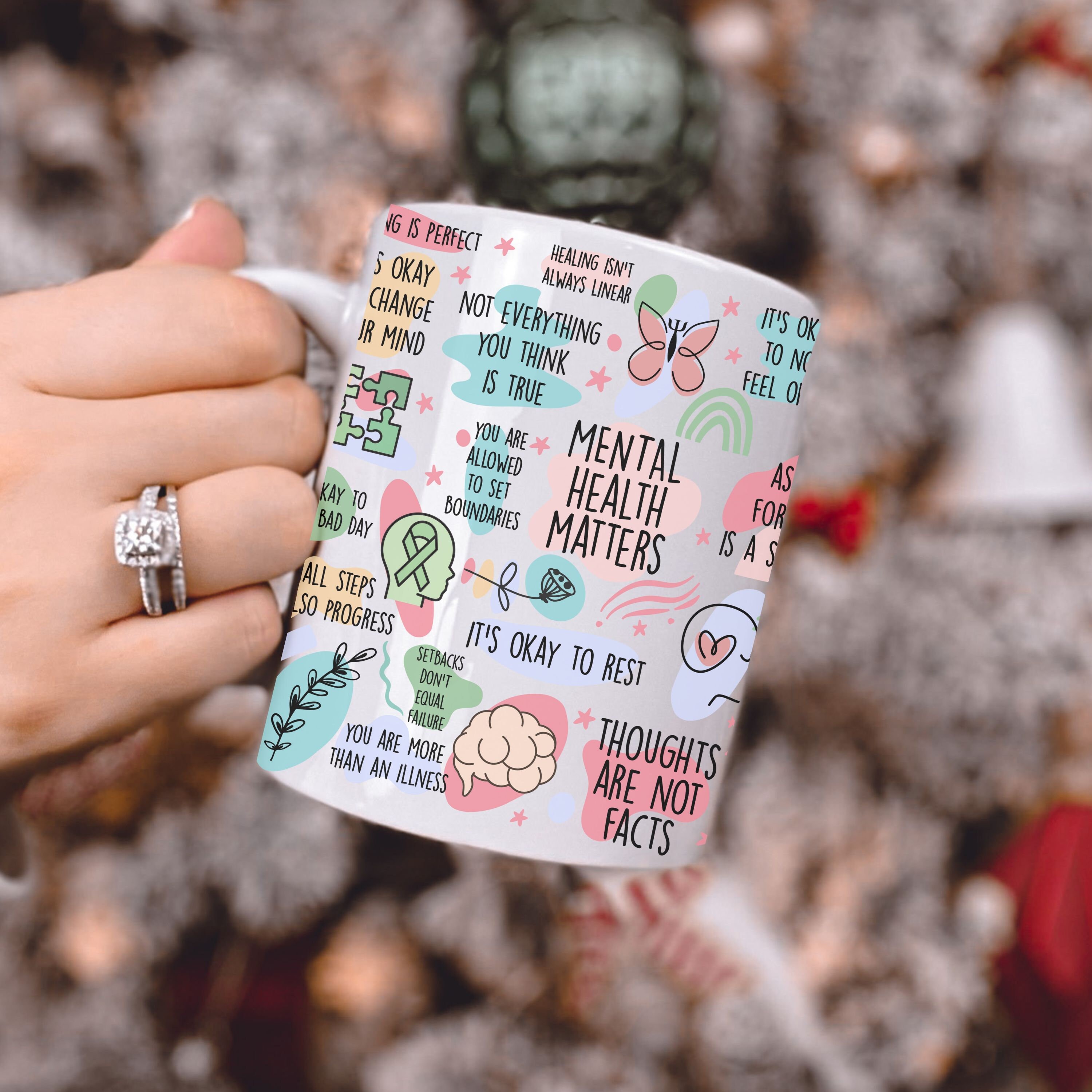 Positive Affirmation Mug Mental Health Cup Inspirational Drinkware ...