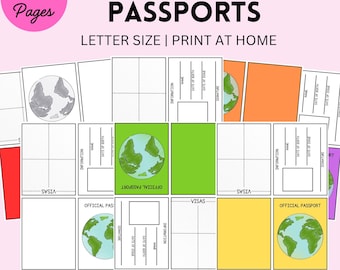Classroom Passports Downloadable File Print at Home Blank Passport for ...